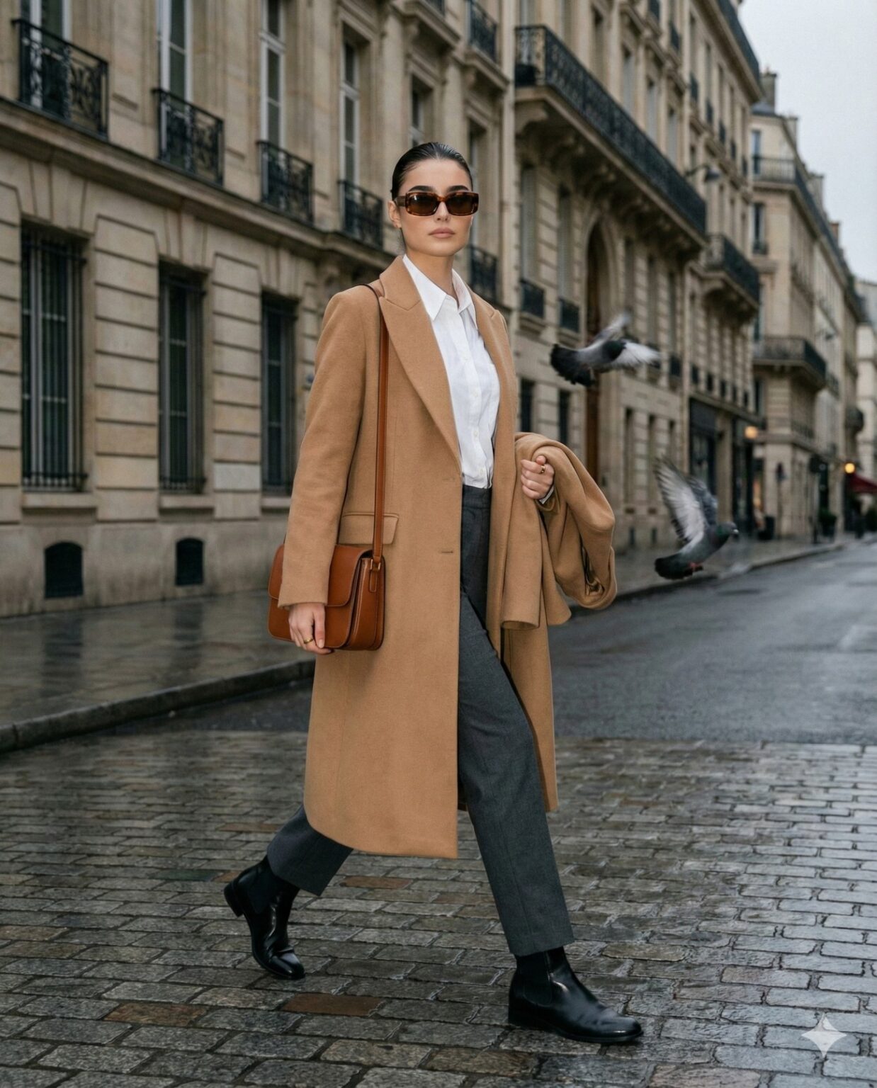 Confident, stylish, seated portrait AI Photo Editing Prompt for Gemini