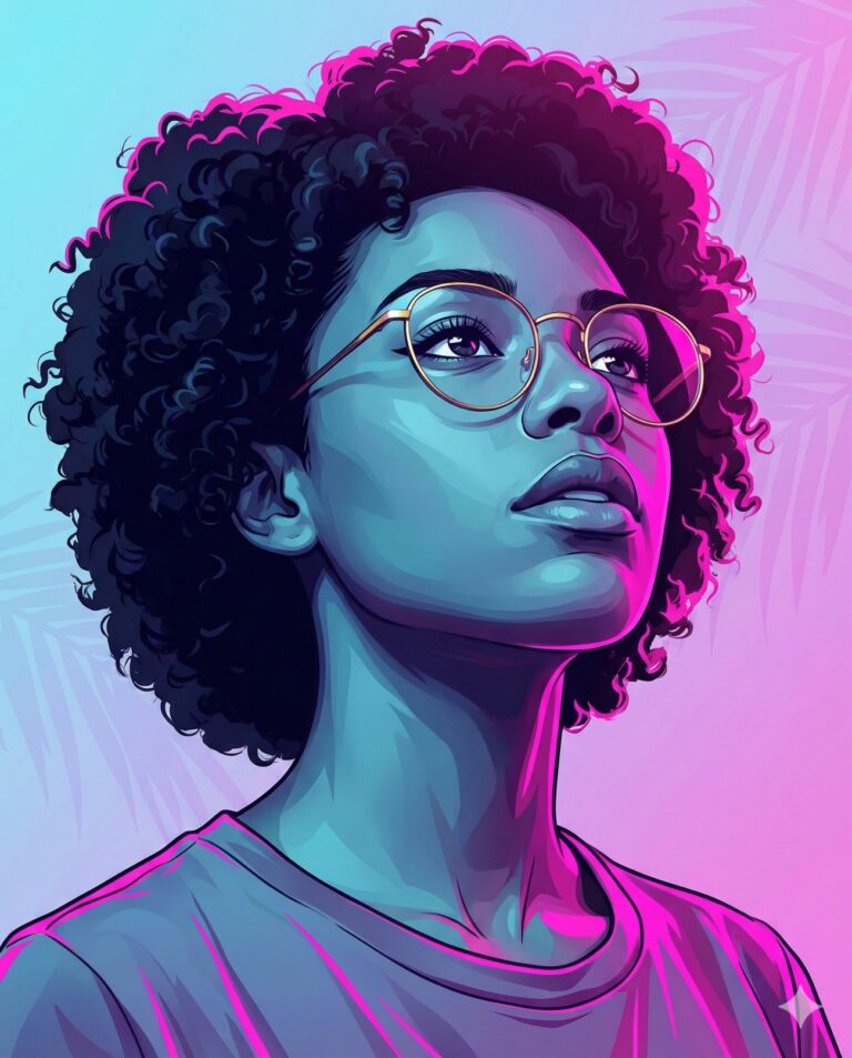 Suited Man Against Red Background Illustration – AI Image Prompt